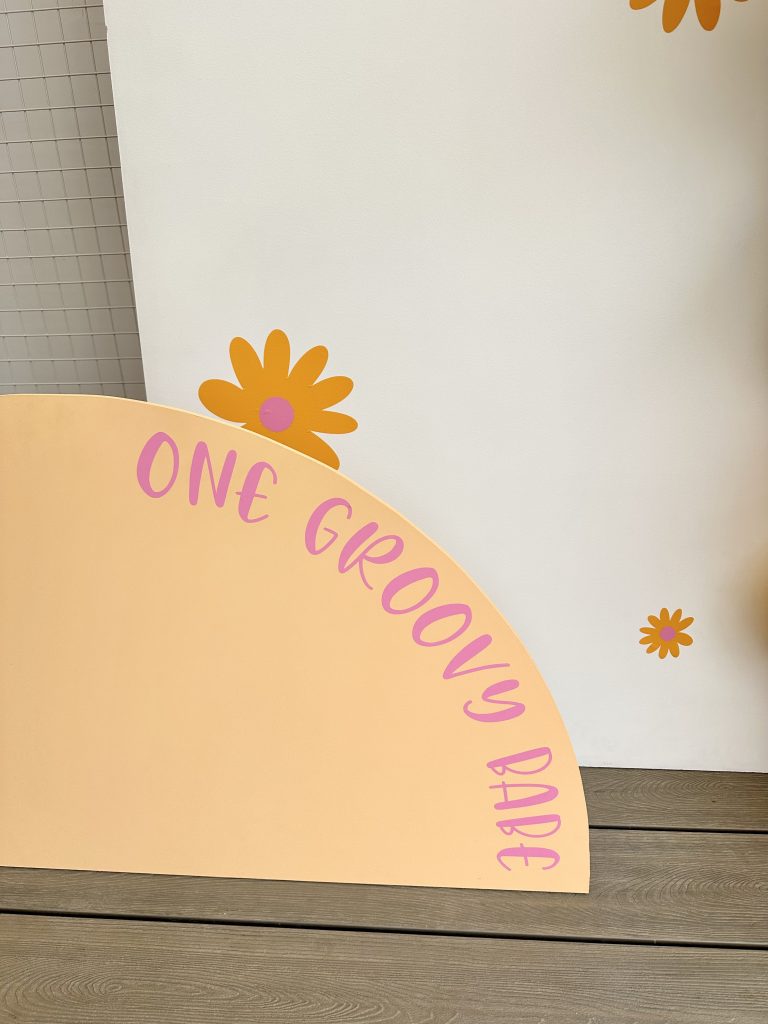 Fizz Orange Semi Circle Panel Backdrop - Amity Events