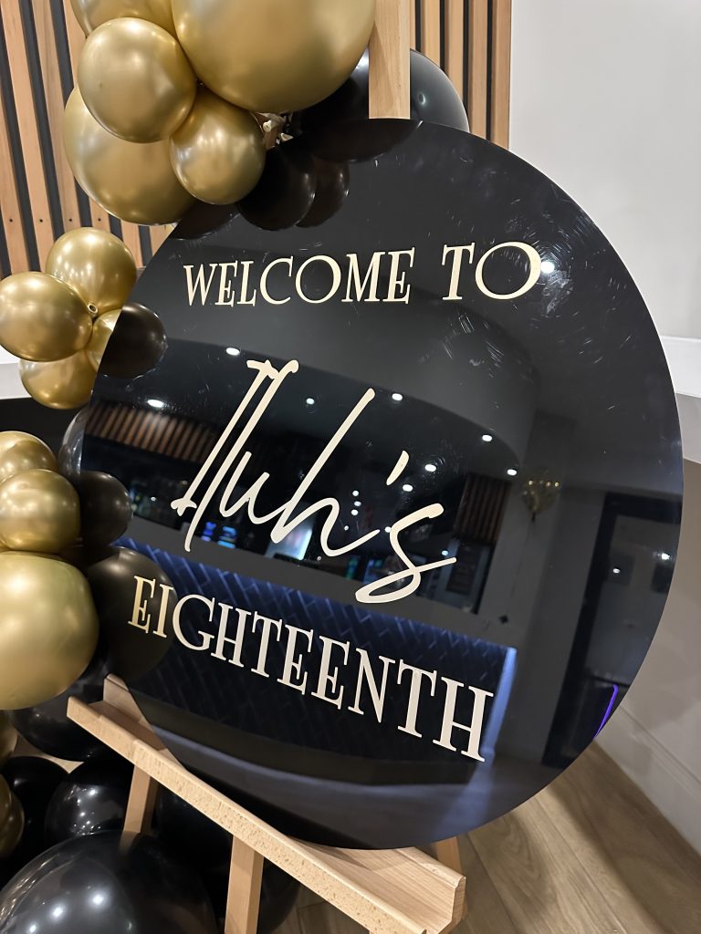 70 cm Round Acrylic Sign - Amity Events