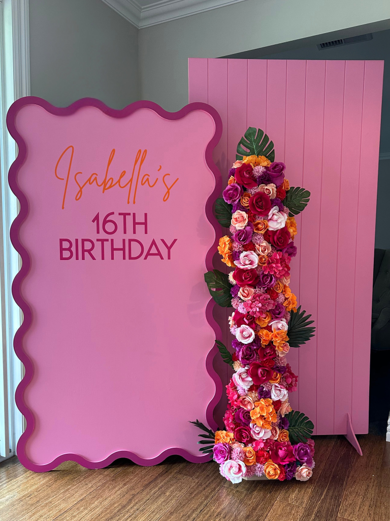 Pink Wave Panel Backdrop - Amity Events